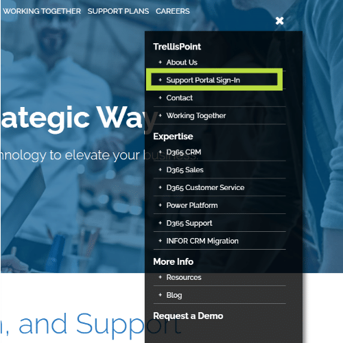 Customer Support Portal - Steps to Change Password - TrellisPoint